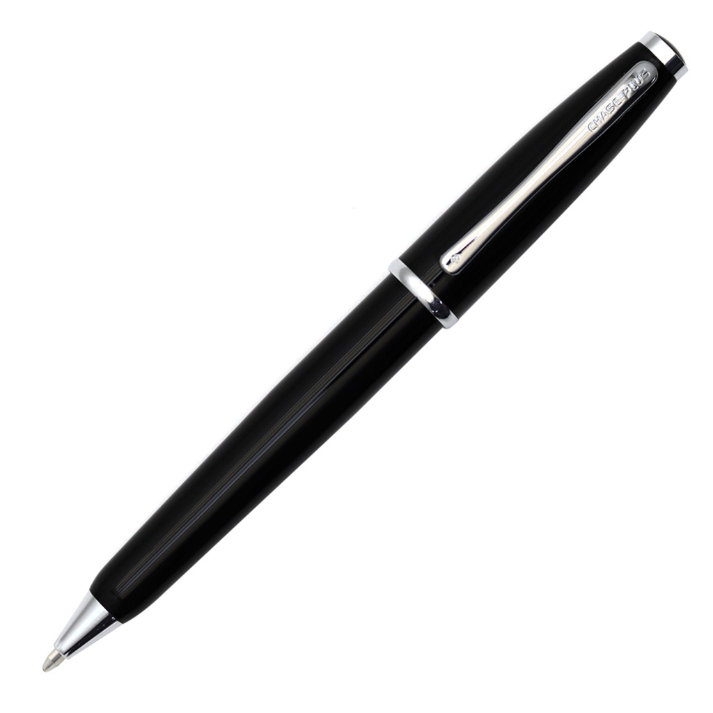 CHASE PLUS BKCH7403 LEXER Premium Black Ballpoint Pen Chrome Finish